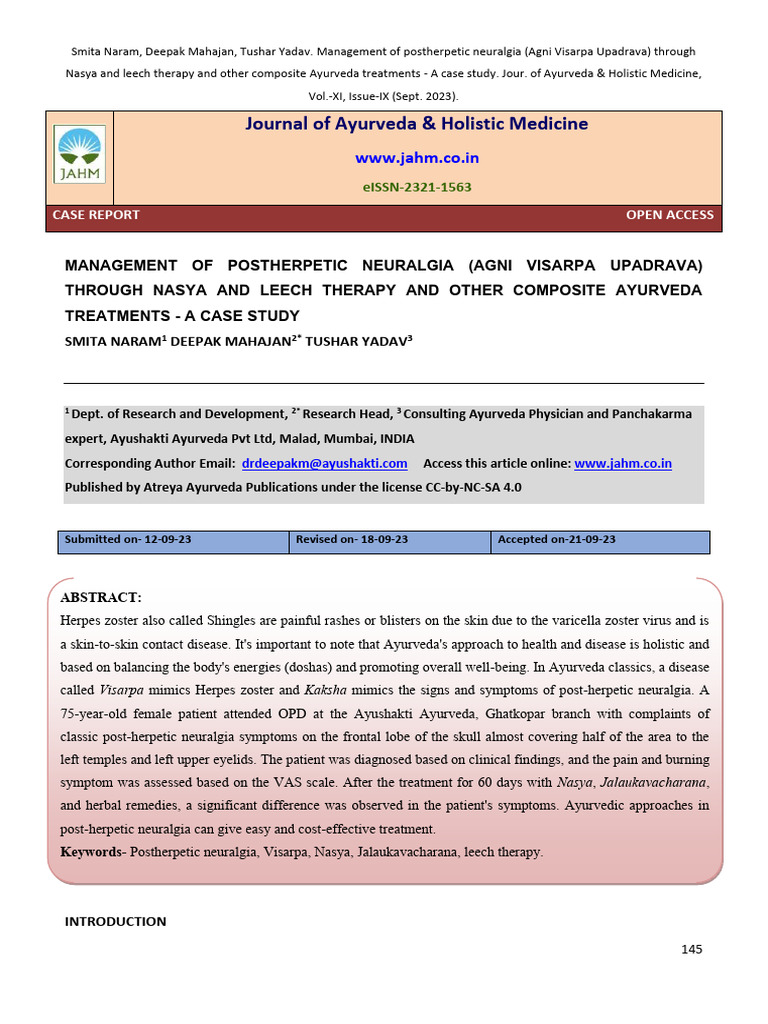 Visarpa | PDF | Diseases And Disorders | Human Diseases And Disorders