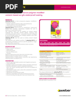 Weberdry 116 FX-SP Waterproofing Guide | PDF | Concrete | Coating