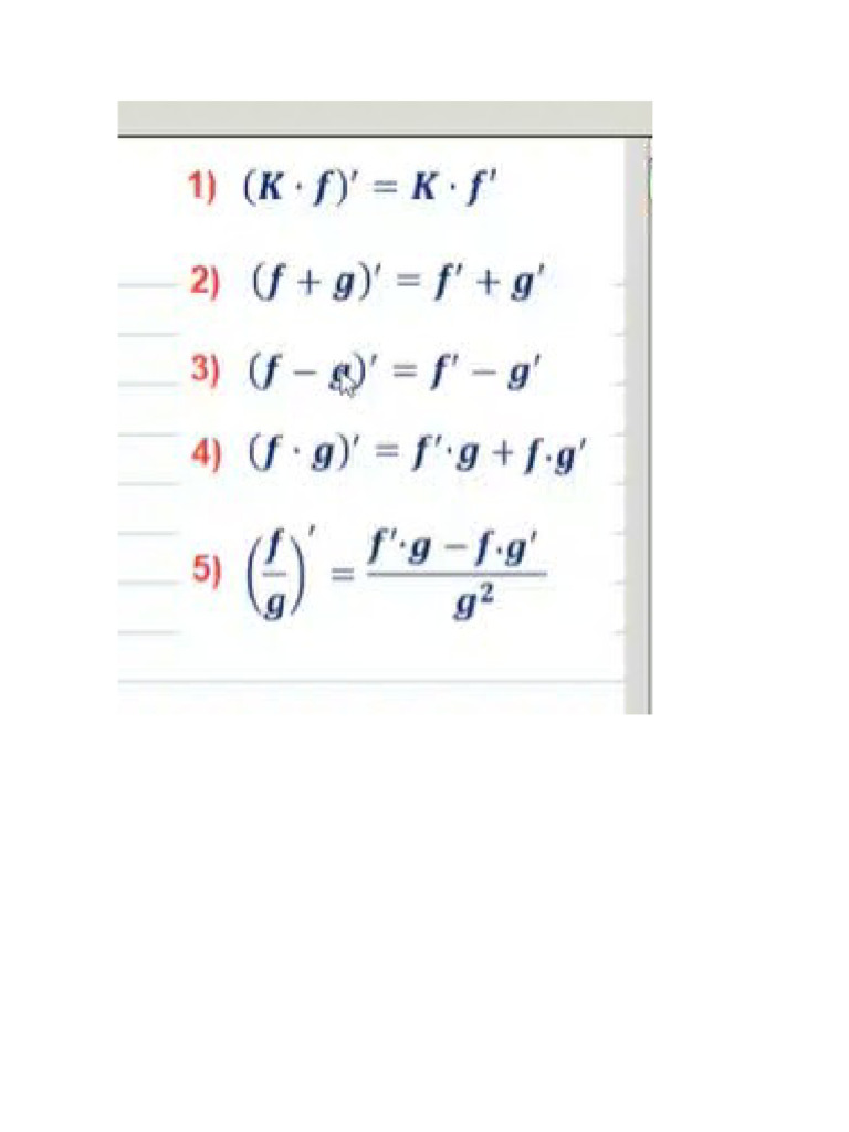 Propiedades de Las Derivadas | PDF