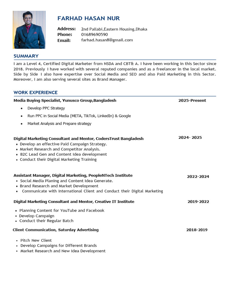 Digital Marketing Expert Profile | PDF