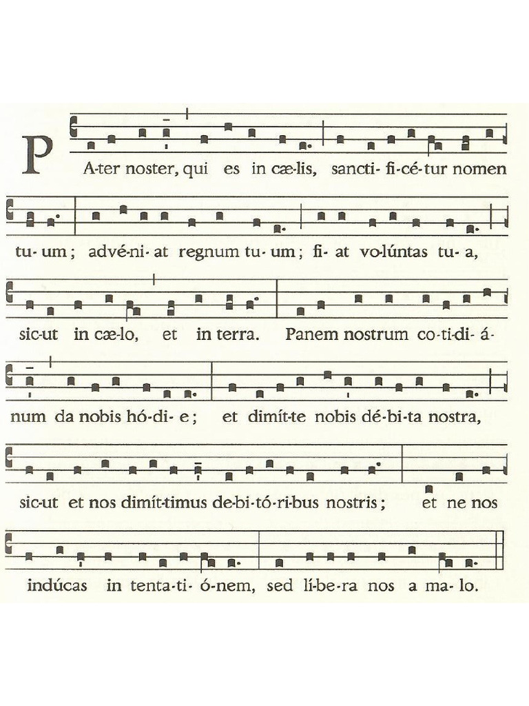 Pater Noster - Gregorian | PDF