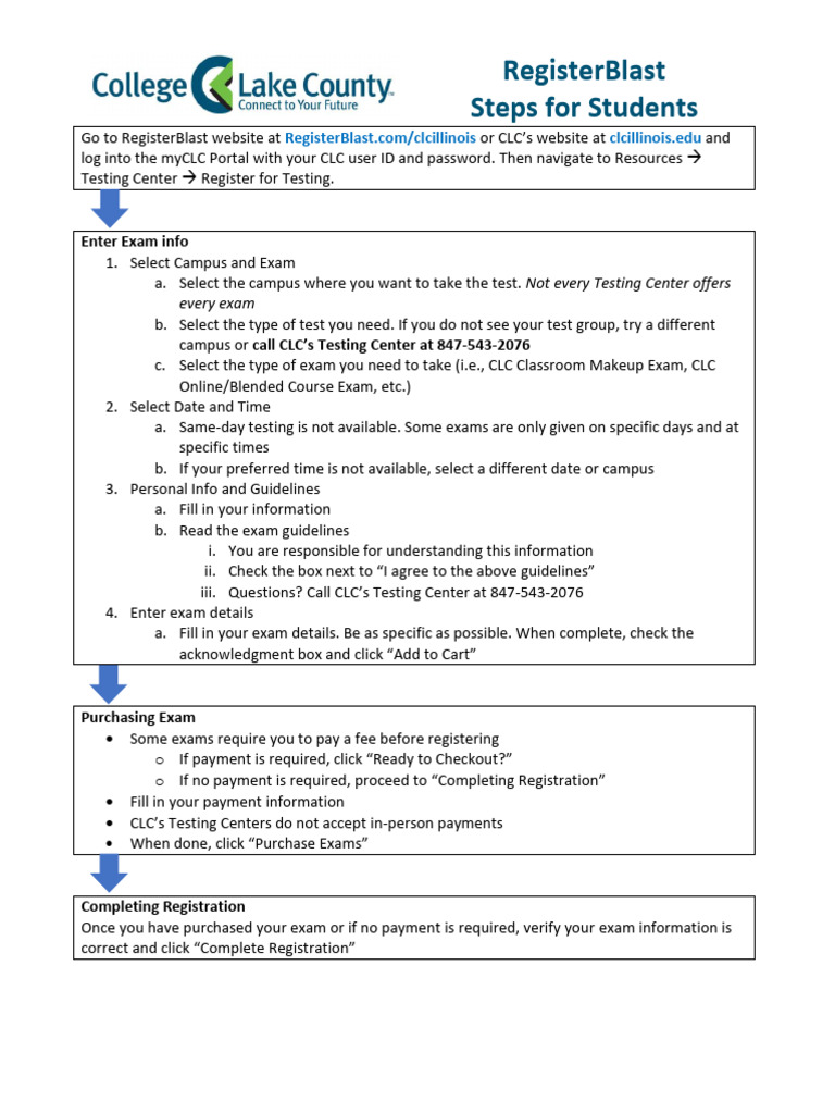 How To Schedule An Exam at The Testing Center | PDF