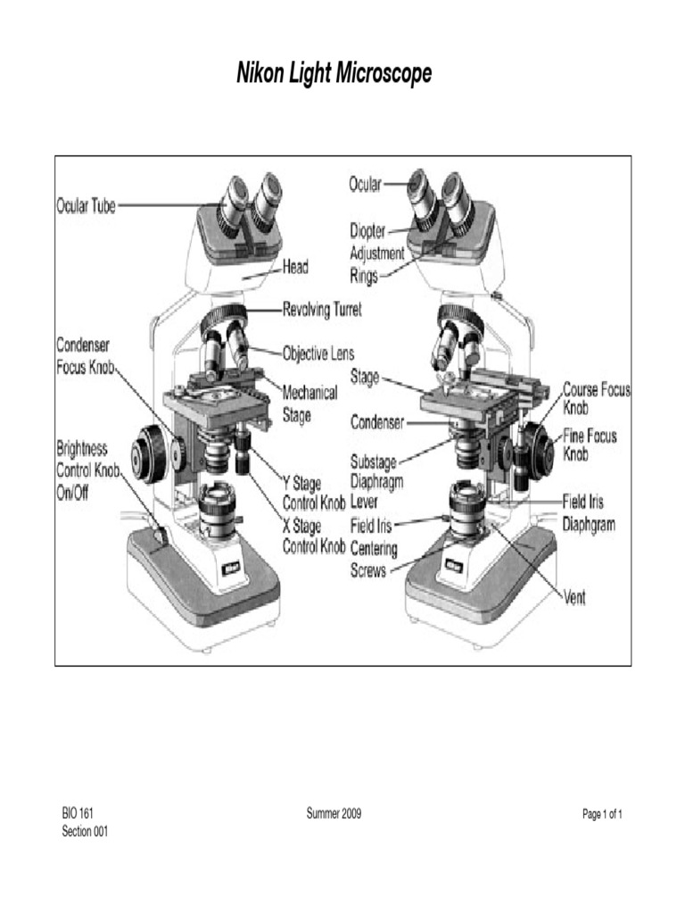 Nikon Light Microscope | PDF