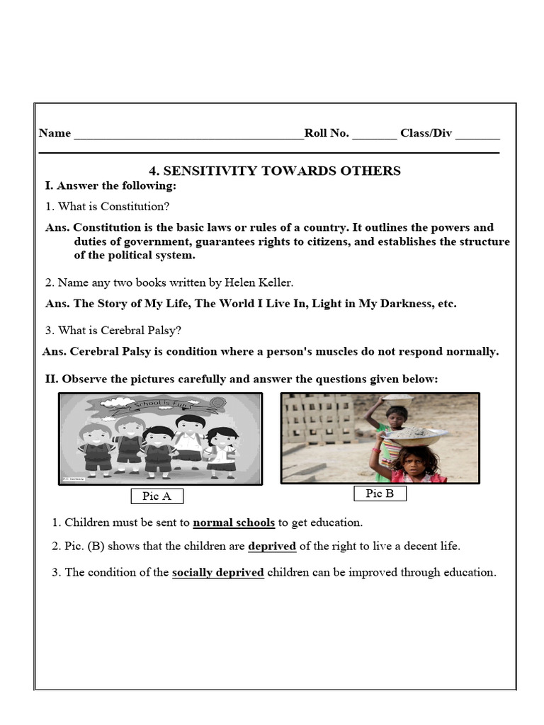 Social Science Chps 4,5,6,7 Practice Worksheet Answerkey 2025 | PDF ...