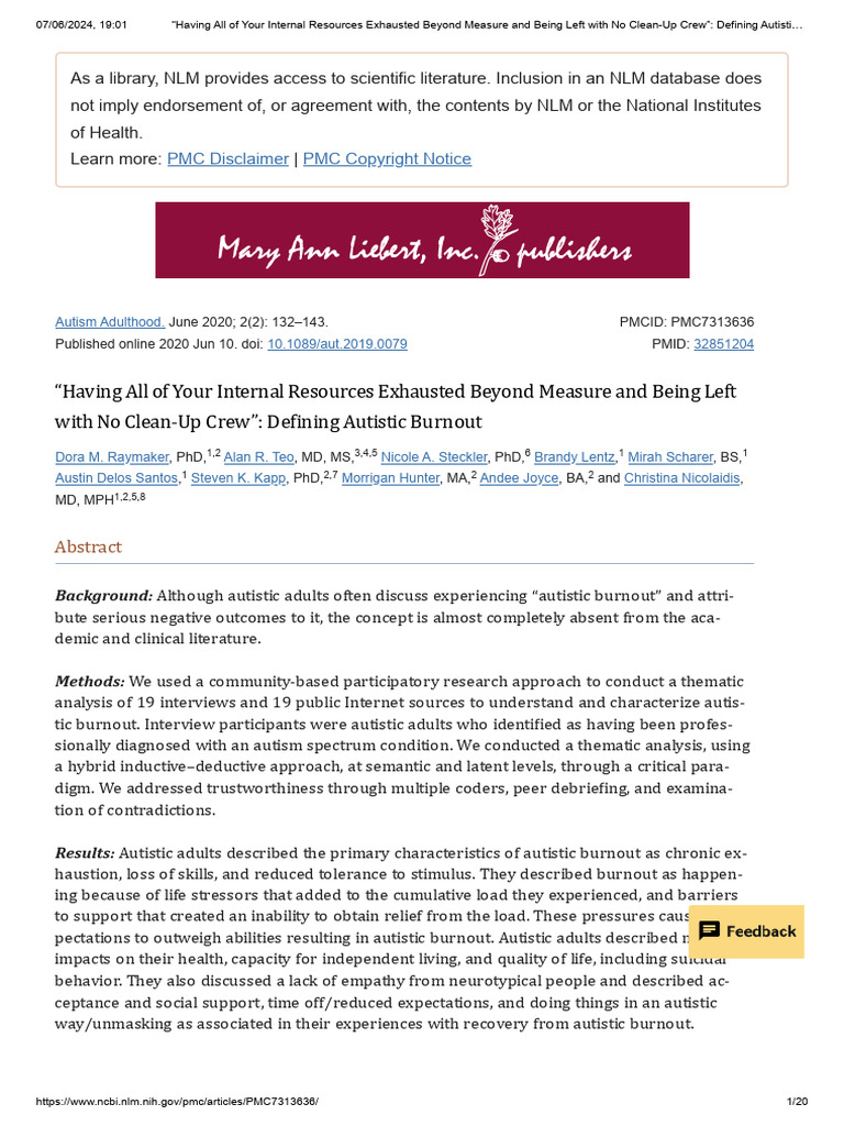 "Having All of Your Internal Resources Exhausted Beyond Measure and ...