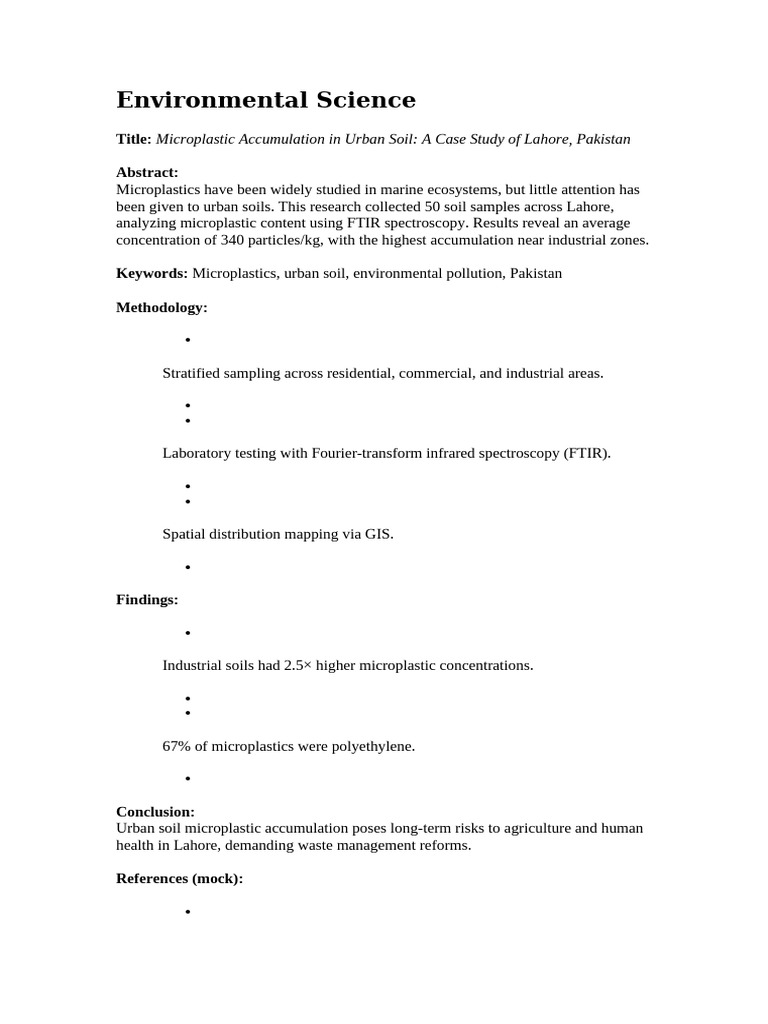 Environmental Science | PDF