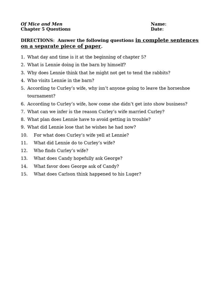 Chapter 5 Review Questions | PDF