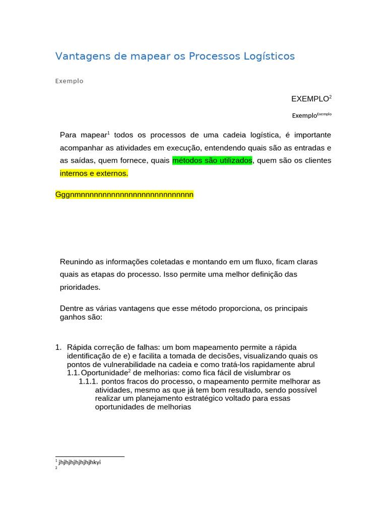 Vantagens de Mapear Os Processos Logísticos | PDF