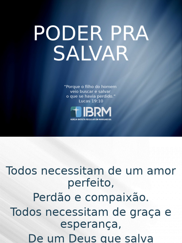 Poder pra salvar | PDF