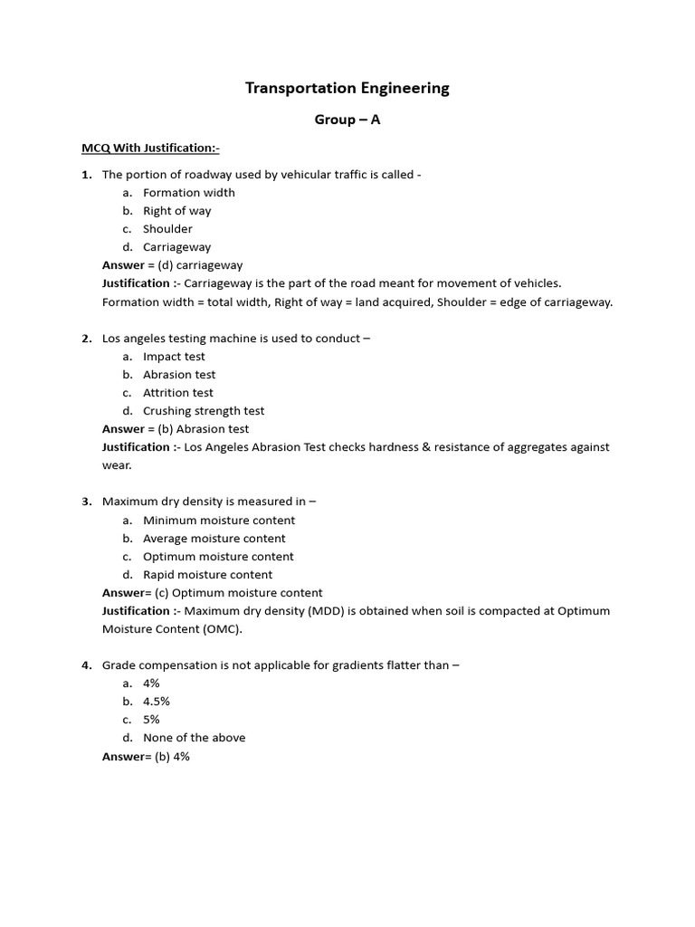 Key Concepts in Transportation Engineering | PDF | Road Surface | Road