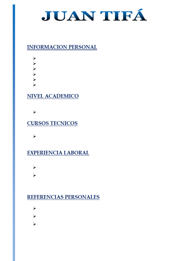 CV Juan Tifa | PDF