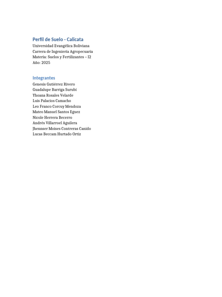 Perfil de Suelo Calicata Mejorado | PDF