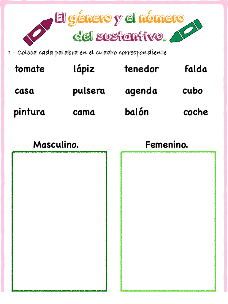 Género y número de sustantivos | PDF