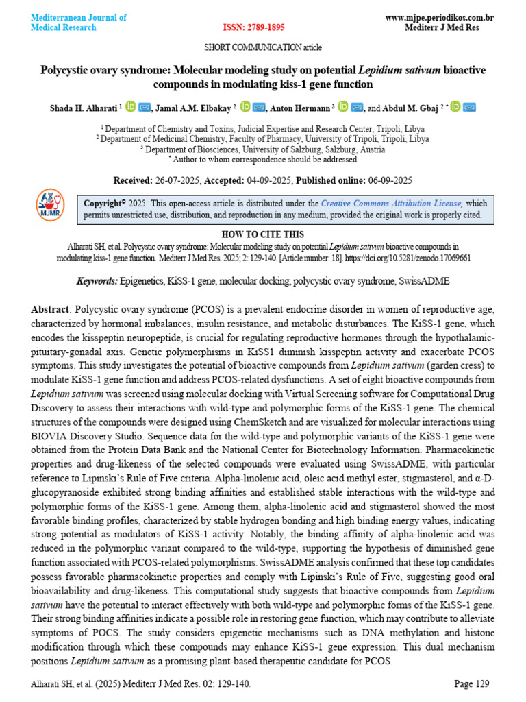 Bioactive Compounds in PCOS Treatment | PDF | Polycystic Ovary Syndrome ...