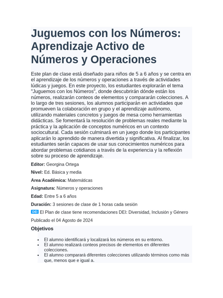 Juguemos Con Los Números | PDF | Aprendizaje | Inteligencia artificial