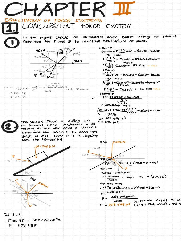 STATICS (Prac. Prob.) Chapter III - Topic 1-4 | PDF