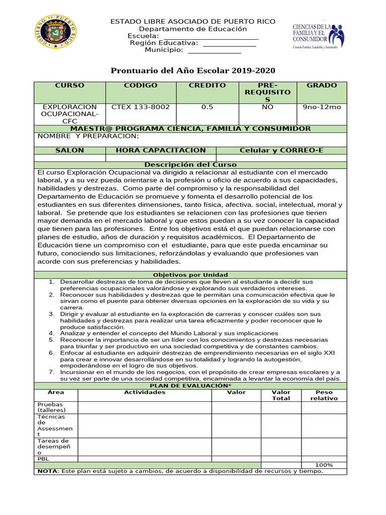 Prontuario Exp Ocup Sup | PDF | Economias