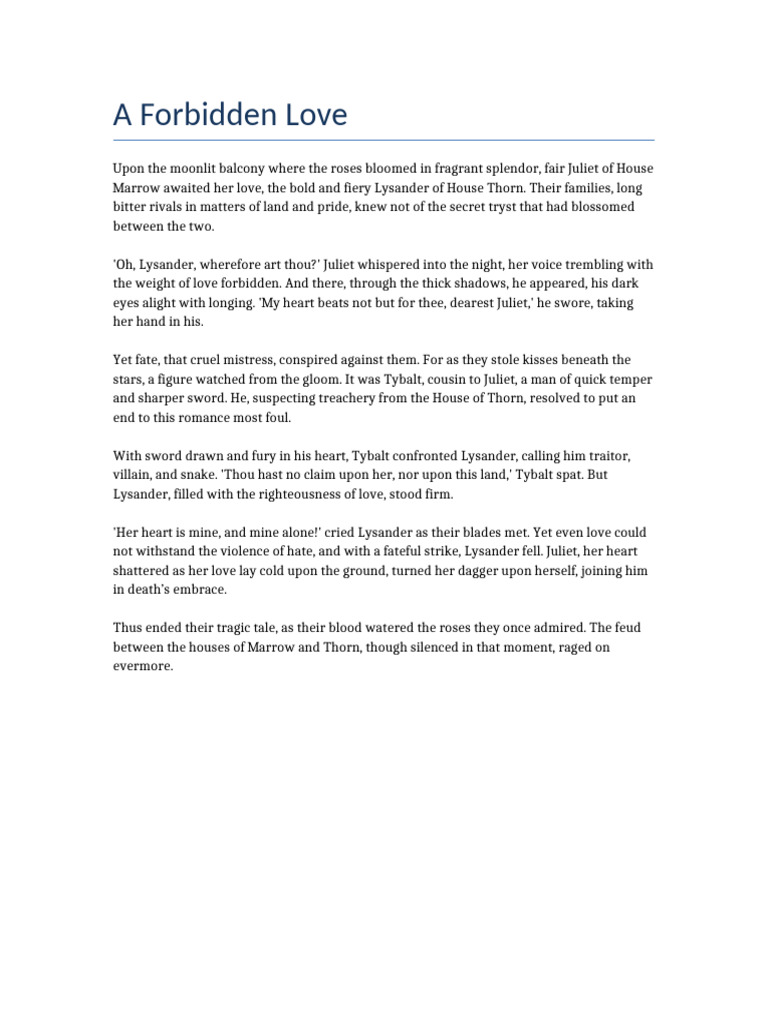 A Forbidden Love | PDF