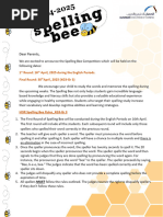 Guidelines and Mechanics of The Spelling Bee Competition | PDF | Spelling | Human Communication