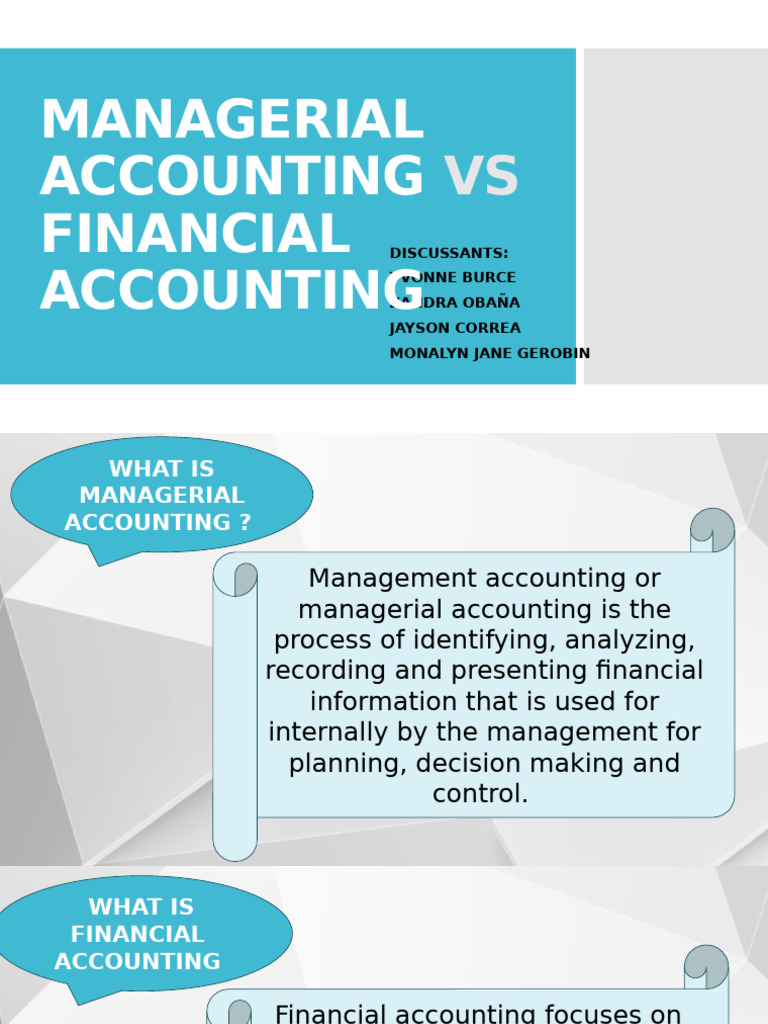 Managerial vs Financial Accounting Explained | PDF | Accounting ...