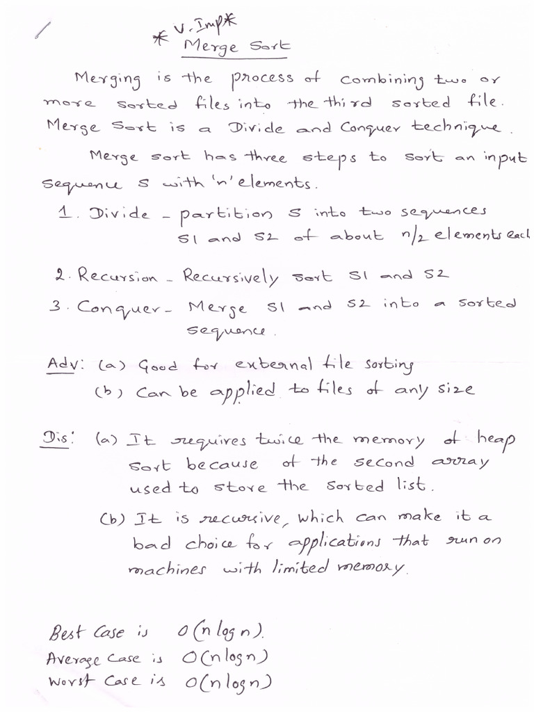 Merge Sort | PDF