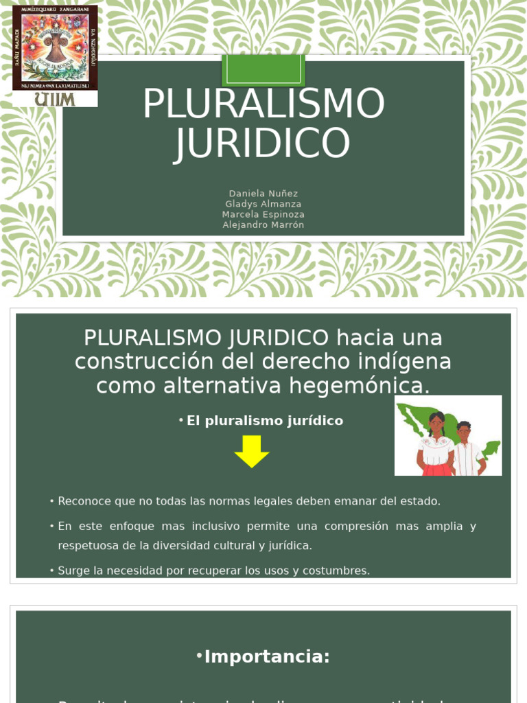 Pluralismo Jurídico y Derecho Indígena | PDF | Estado (política ...