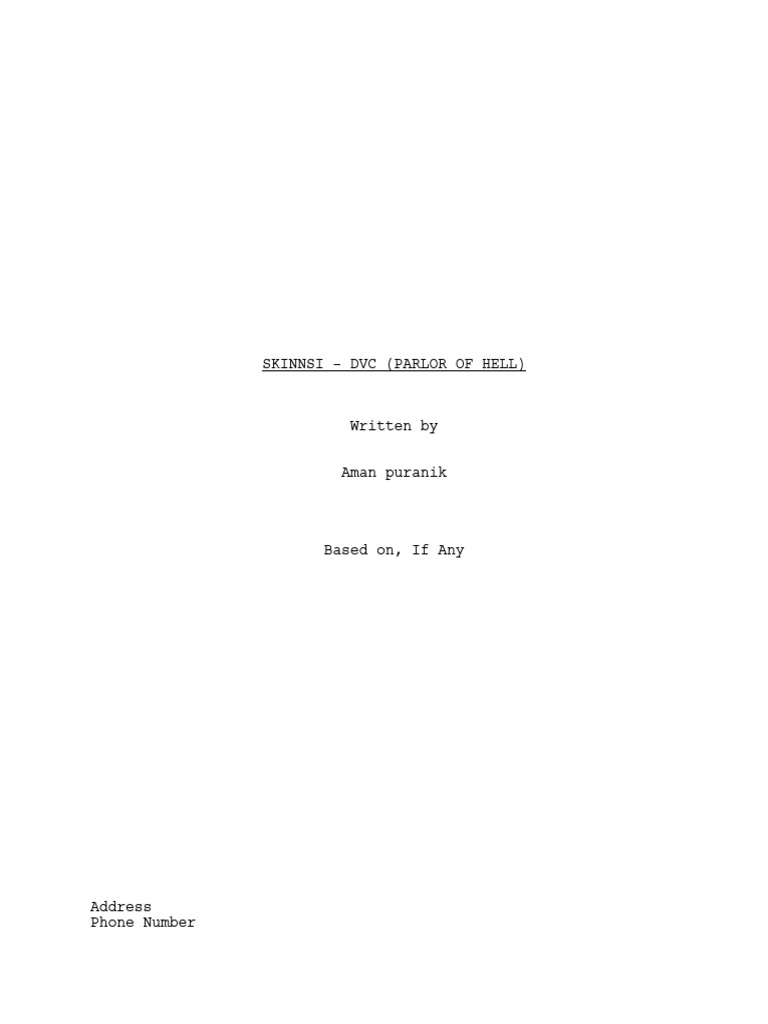 Skinnsi - DVC - Parlour of Hell | PDF