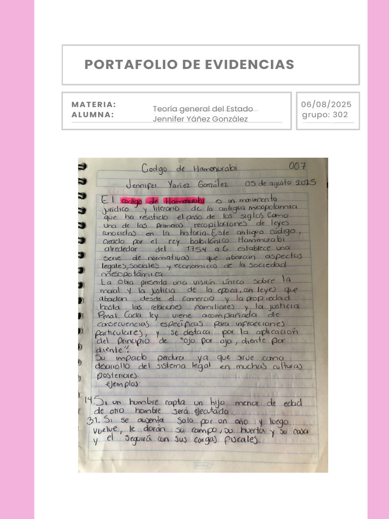 Portafolio de Evidencias Jennifer | PDF