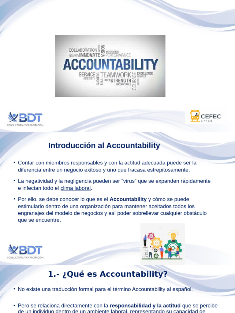 Fomentar Accountability en Equipos Laborales | PDF