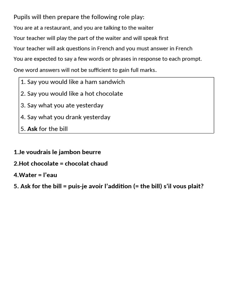 2nd Form CAT2 Speaking Prep 2 | PDF
