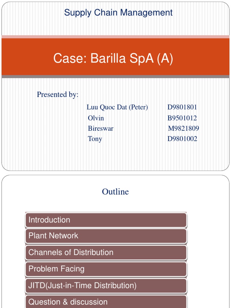 (C4) Barilla SpA2009 | PDF | Inventory | Logistics