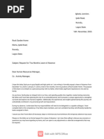 Leave Sanction Letter | PDF