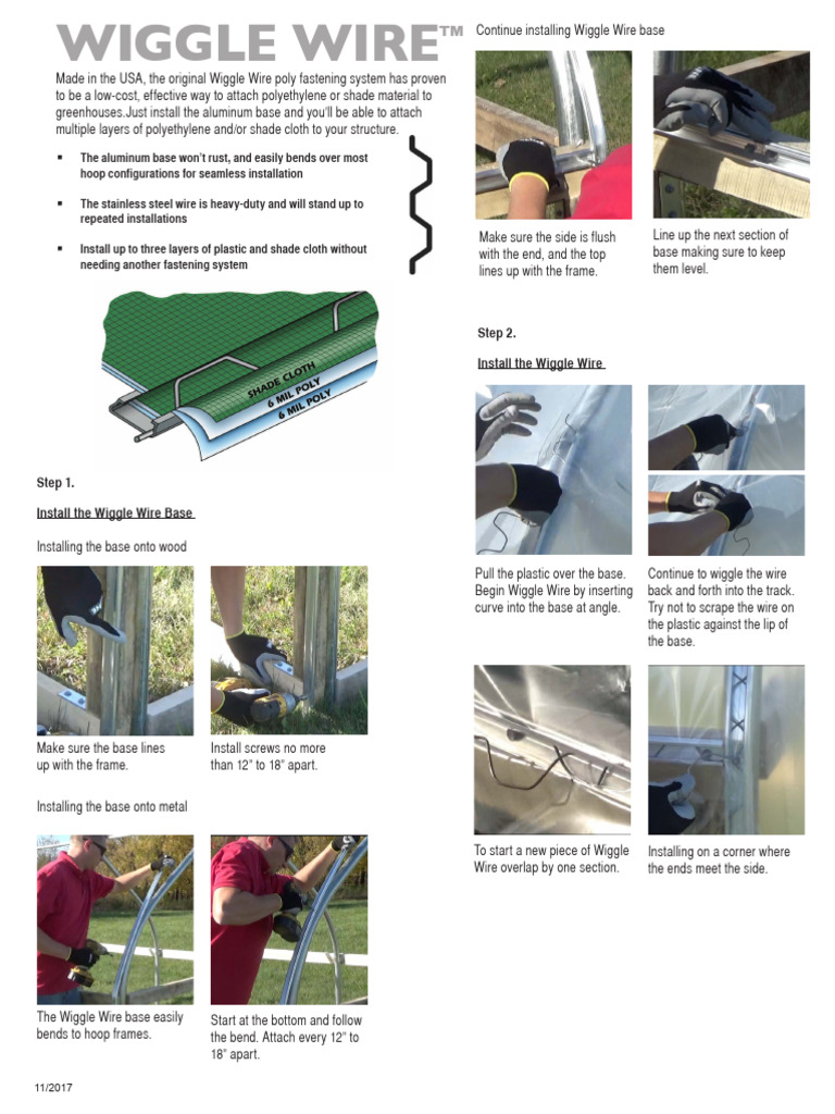 Wiggle Wire Poly Fastening System | PDF | Manufactured Goods | Materials