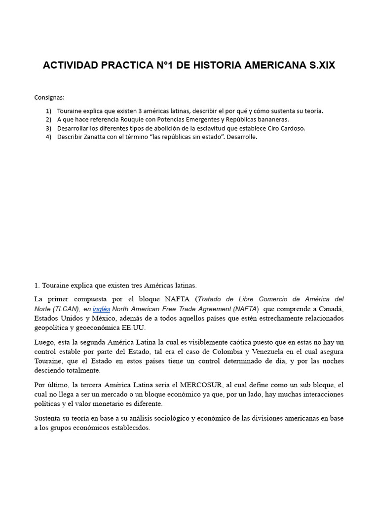 ACTIVIDAD PRACTICA #1 de Americana | PDF | Esclavitud | Abolicionismo