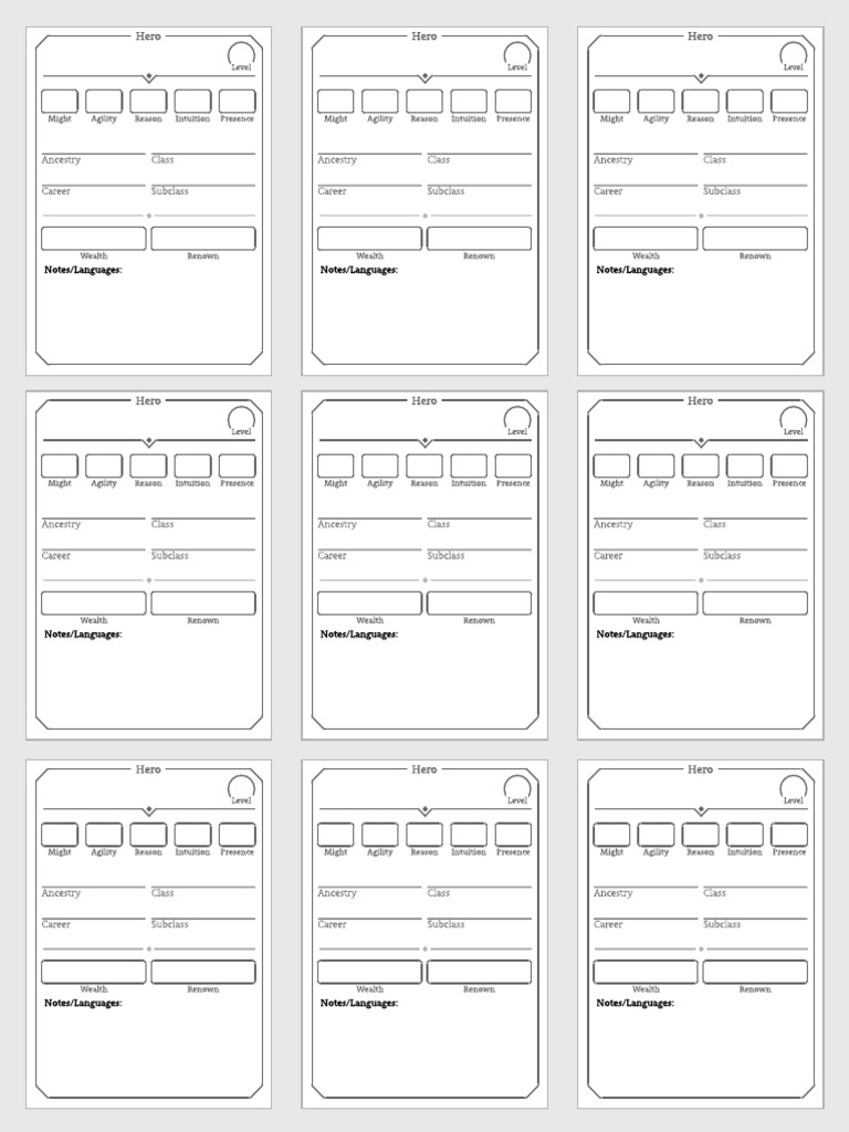 6-HeroCards FormFillable | PDF
