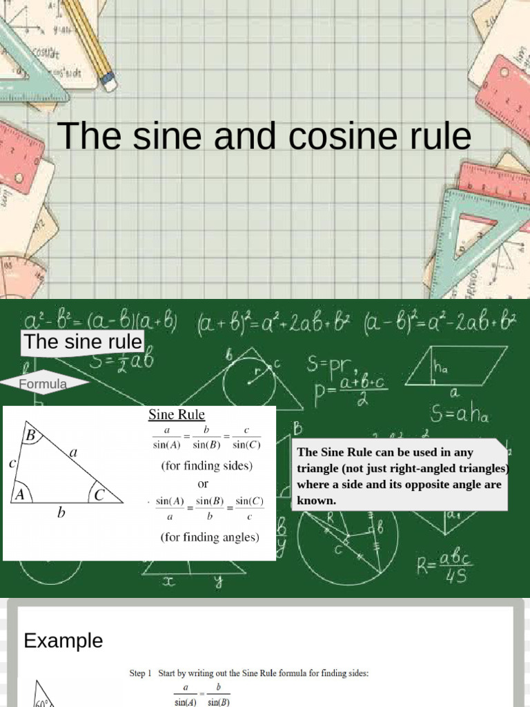 The Sine and Cosine Rule | PDF