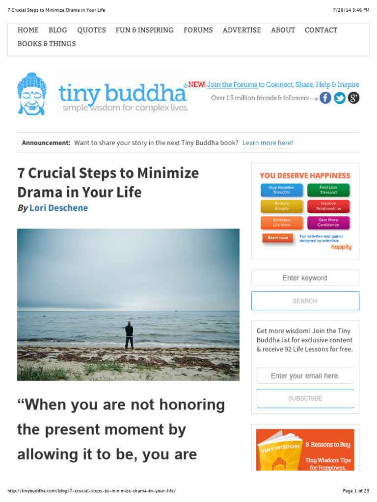 7 Crucial Steps To Minimize Drama in Your Life | PDF