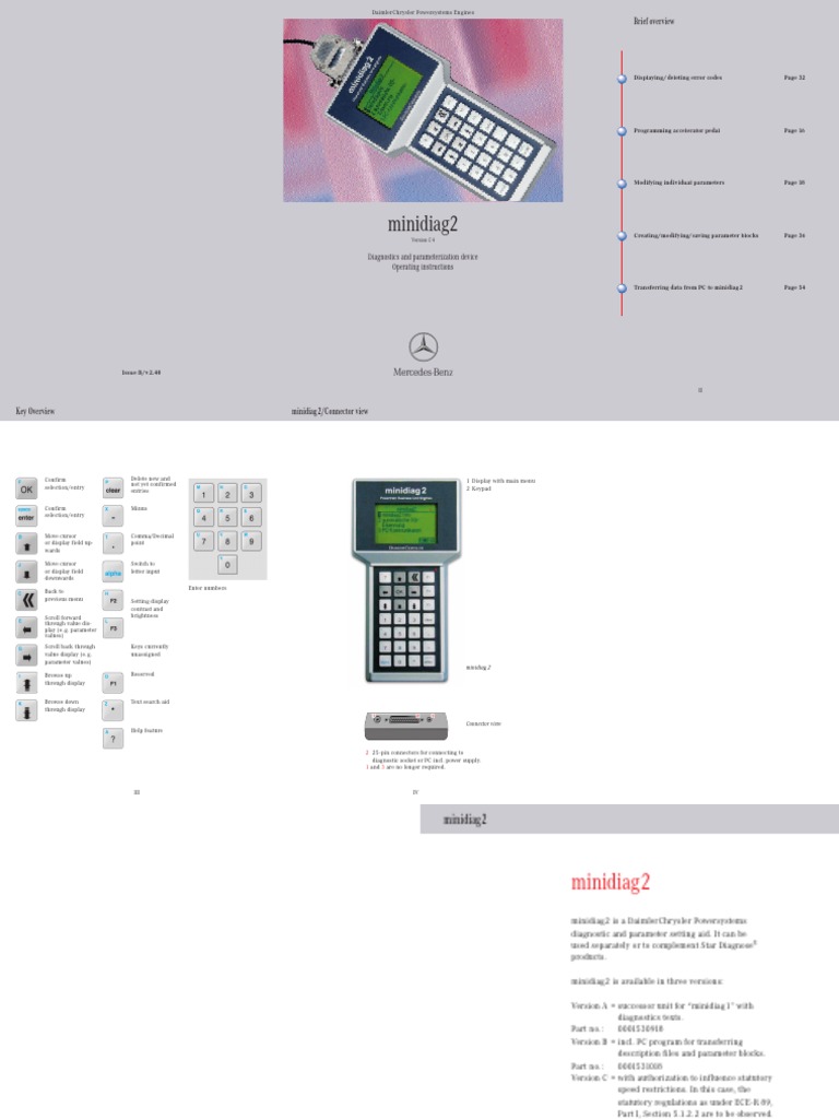 Minidiag e | PDF | Parameter (Computer Programming) | Installation ...