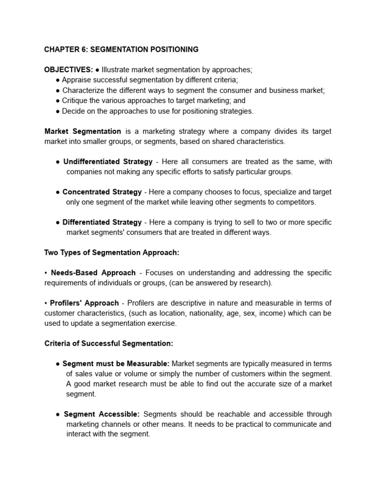 Chapter 6 Marman Reviewer | PDF | Market Segmentation | Marketing