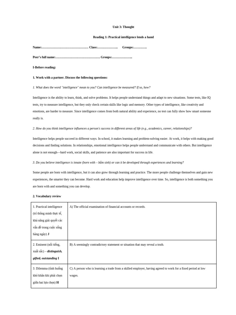 Practical Intelligence in Everyday Life | PDF | Intelligence ...