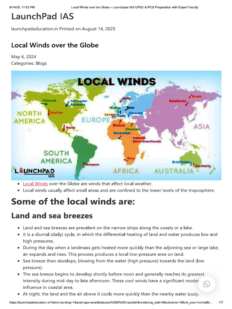 Local Winds | PDF