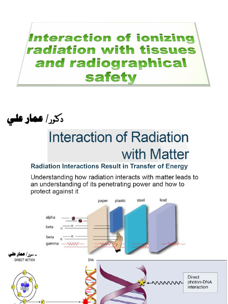 Radiographical Safety Interaction of Ionizing Radiation With Tissues | PDF