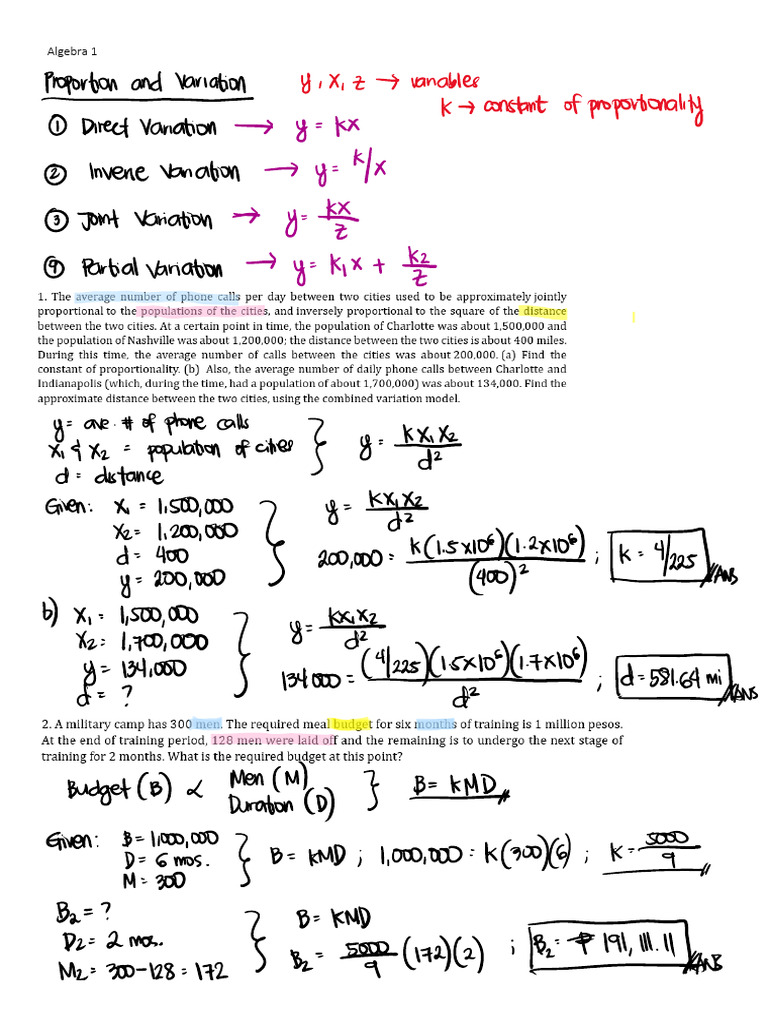 01 09 Algebra-1-Afternoon | PDF