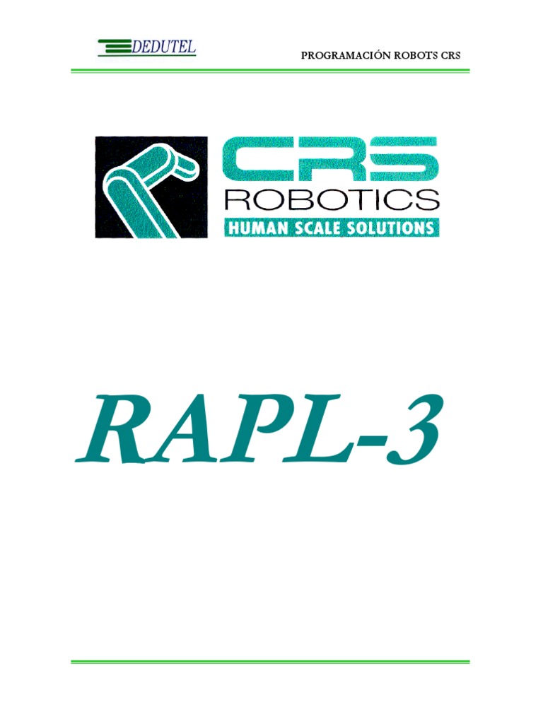 Programación de Robots CRS A465 | PDF | Sistema de coordenadas ...