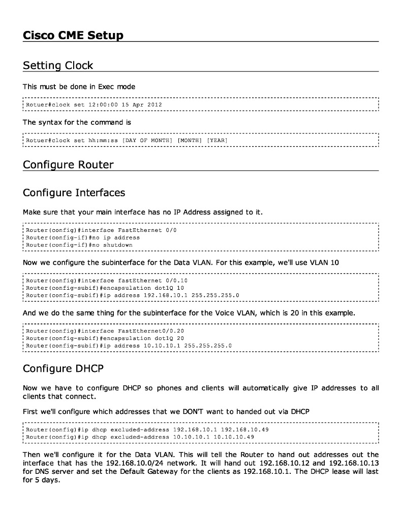 Cisco Cme Guide Updated | PDF | Router (Computing) | Ip Address
