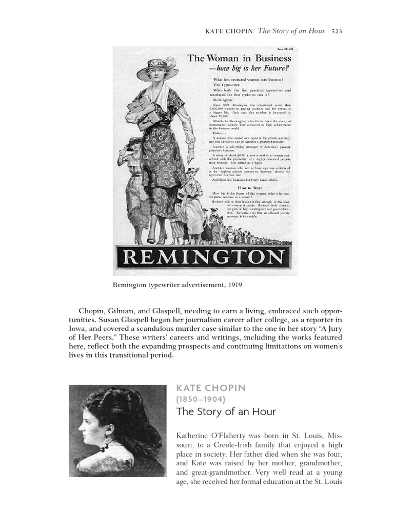 Kate Chopin's "The Story of an Hour" Analysis | PDF