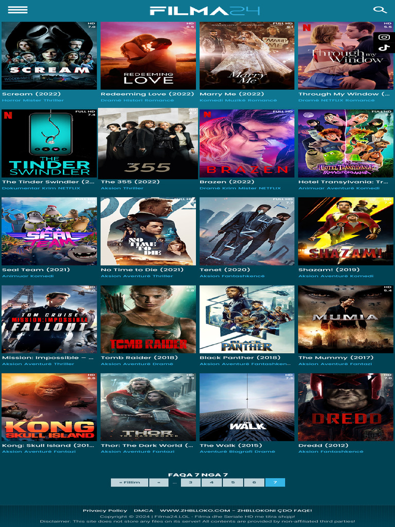 Kinema Filma24.Vip Filma Dhe Seriale Me Titra Shqip HD - Part 7 | PDF