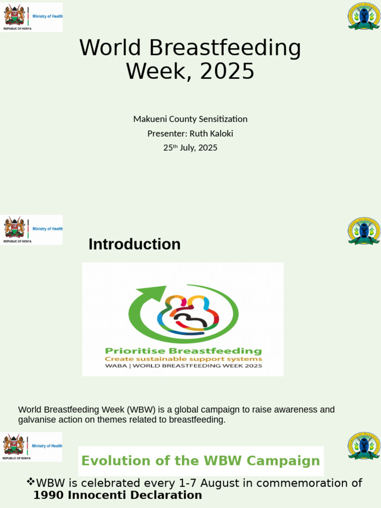 Makueni County Breastfeeding Week 2025 | PDF | Breastfeeding ...