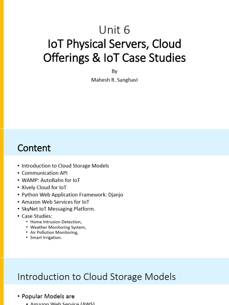 IOT Physical Servers and Clout Offerings | PDF | Json | Web Application