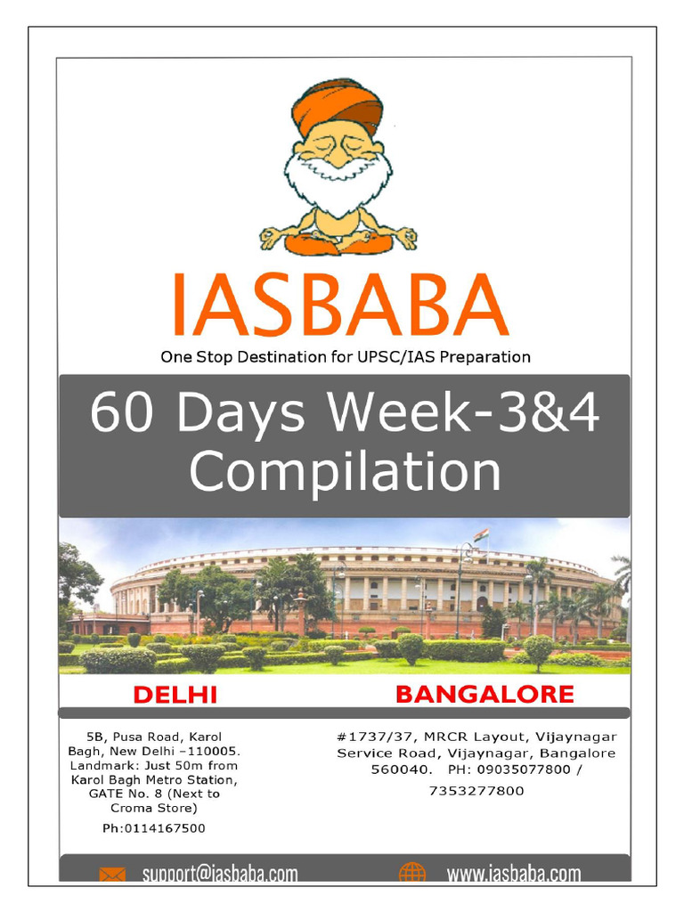 Iasbaba 60 Days Prelims 2020 Polity Eng Week 3 4 | PDF | Bill (Law ...
